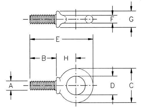 Eye Bolt Shoulder Type Machinery Crosby S/M-279 | Certex UK